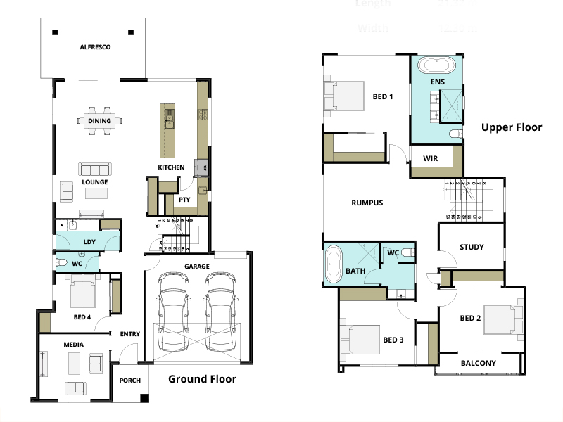 Vantage 305 Design Detail and Floor Plan | Integrity New Homes ...