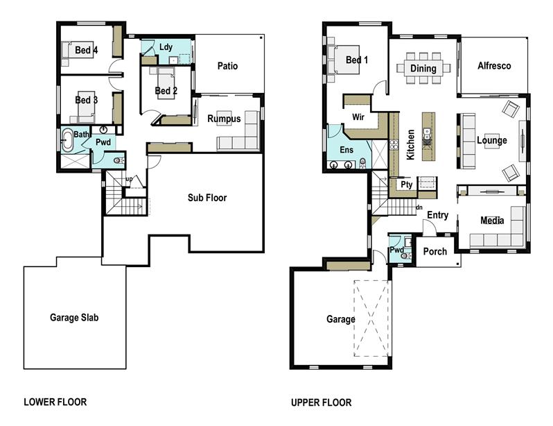 Aurora 305 Design Detail and Floor Plan | Integrity New Homes ...